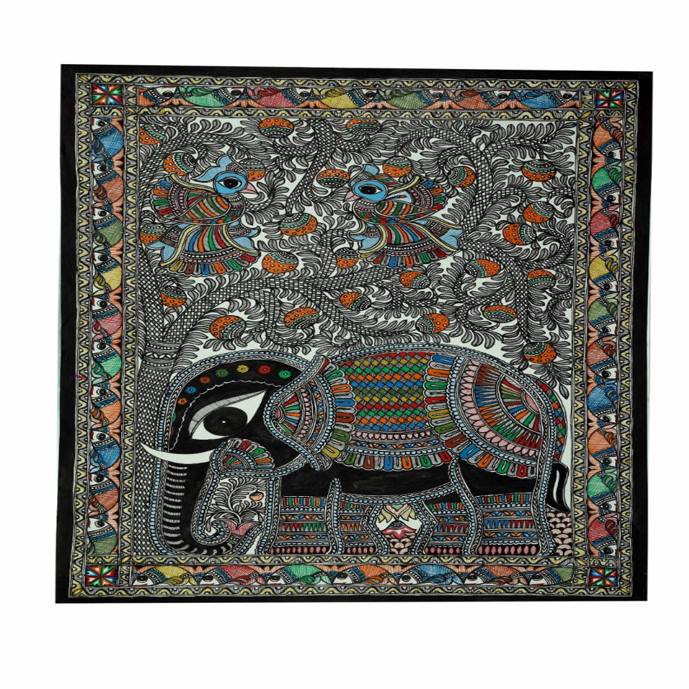 Shop – Beautiful Elephant With Peacocks Painting - GI Heritage– My Store