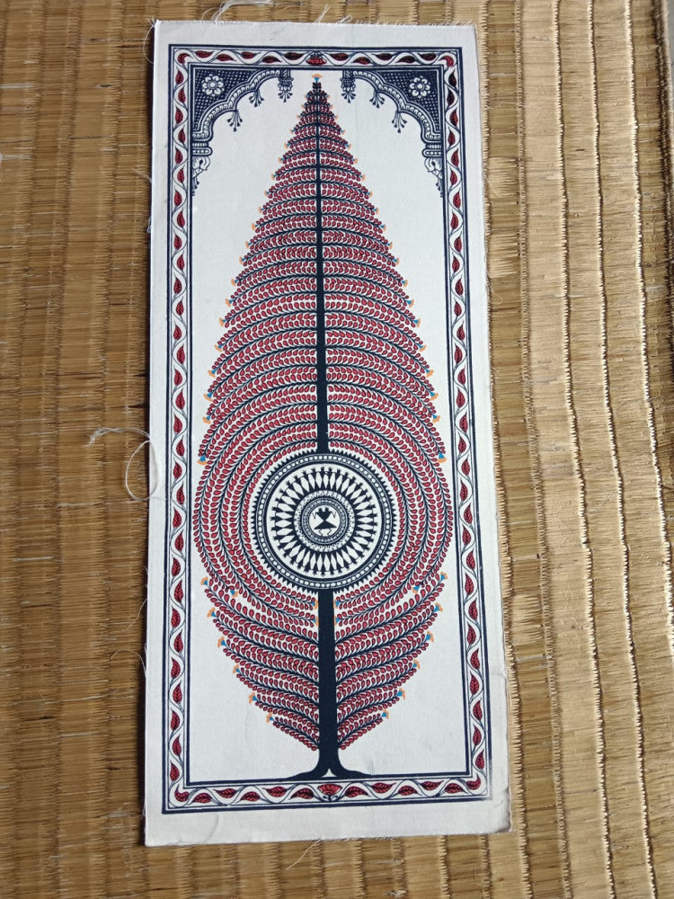 Beautiful Maroon Tree Odisha Pattachitra– My Store