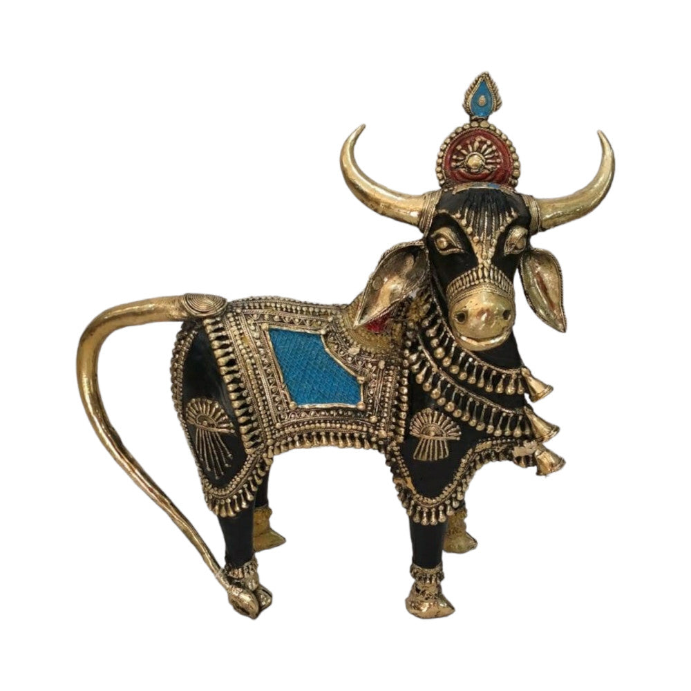 Shop – Black Colour Standing Nandi with Golden Horns - GI Heritage– Gi ...