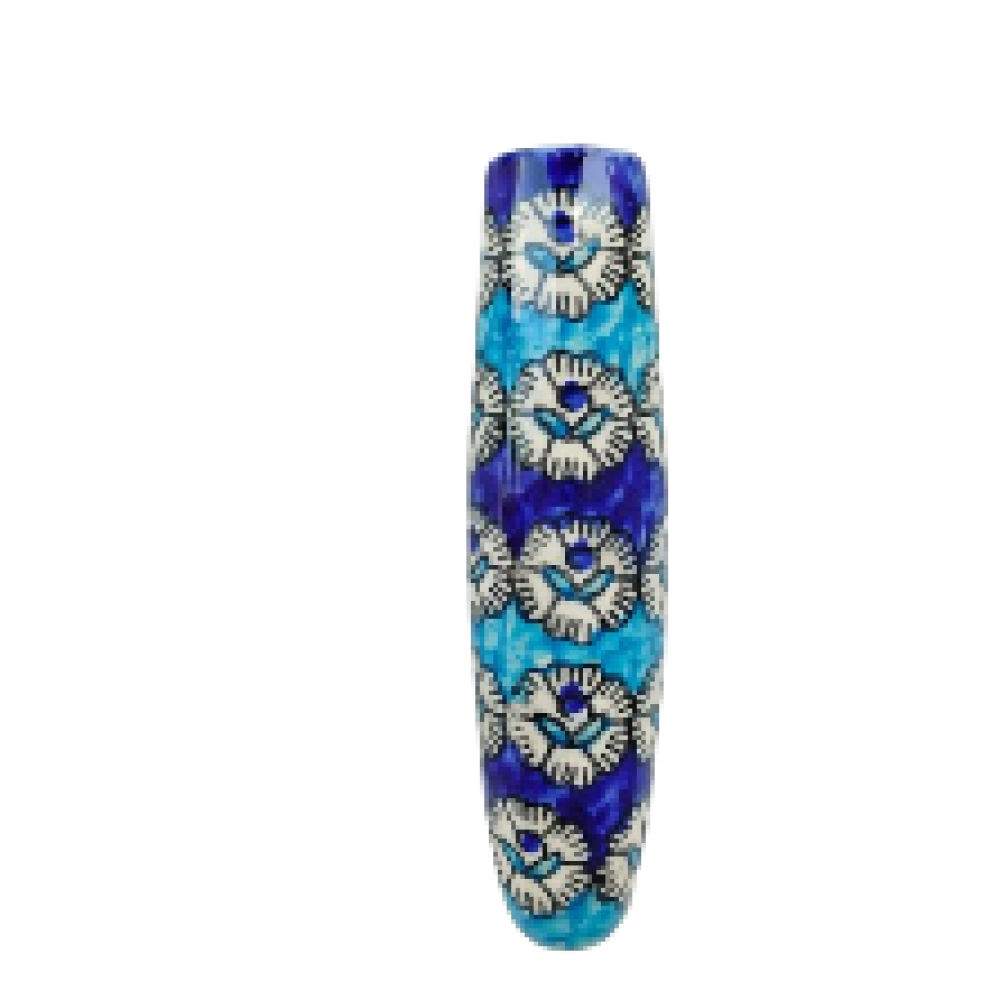 Blue Pottery Wall Planter With Magnet Blue Floral Design– Gi Heritage