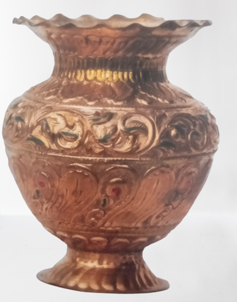 Shop – Classic Kalash Pot Banaras Metal Repousse Craft - GI Heritage ...
