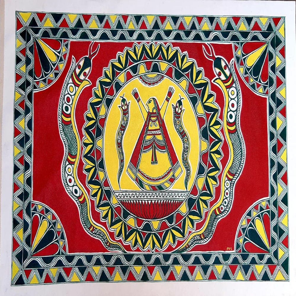 Shop – Classic Lady With Snakes Manjusha Painting - GI Heritage– Gi ...