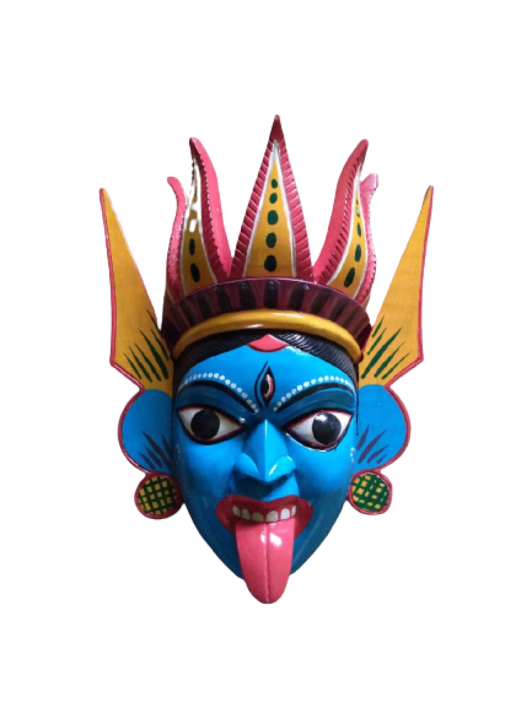 Shop – Maa Durga Wooden Kushmandi Mask - GI Heritage– Gi Heritage