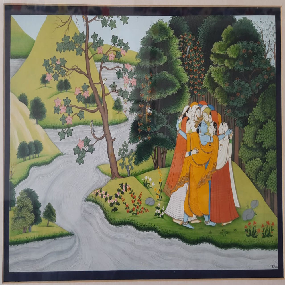 Shop – Radha Krishna With Gopikas Painting(10x15 inch) - GI Heritage ...